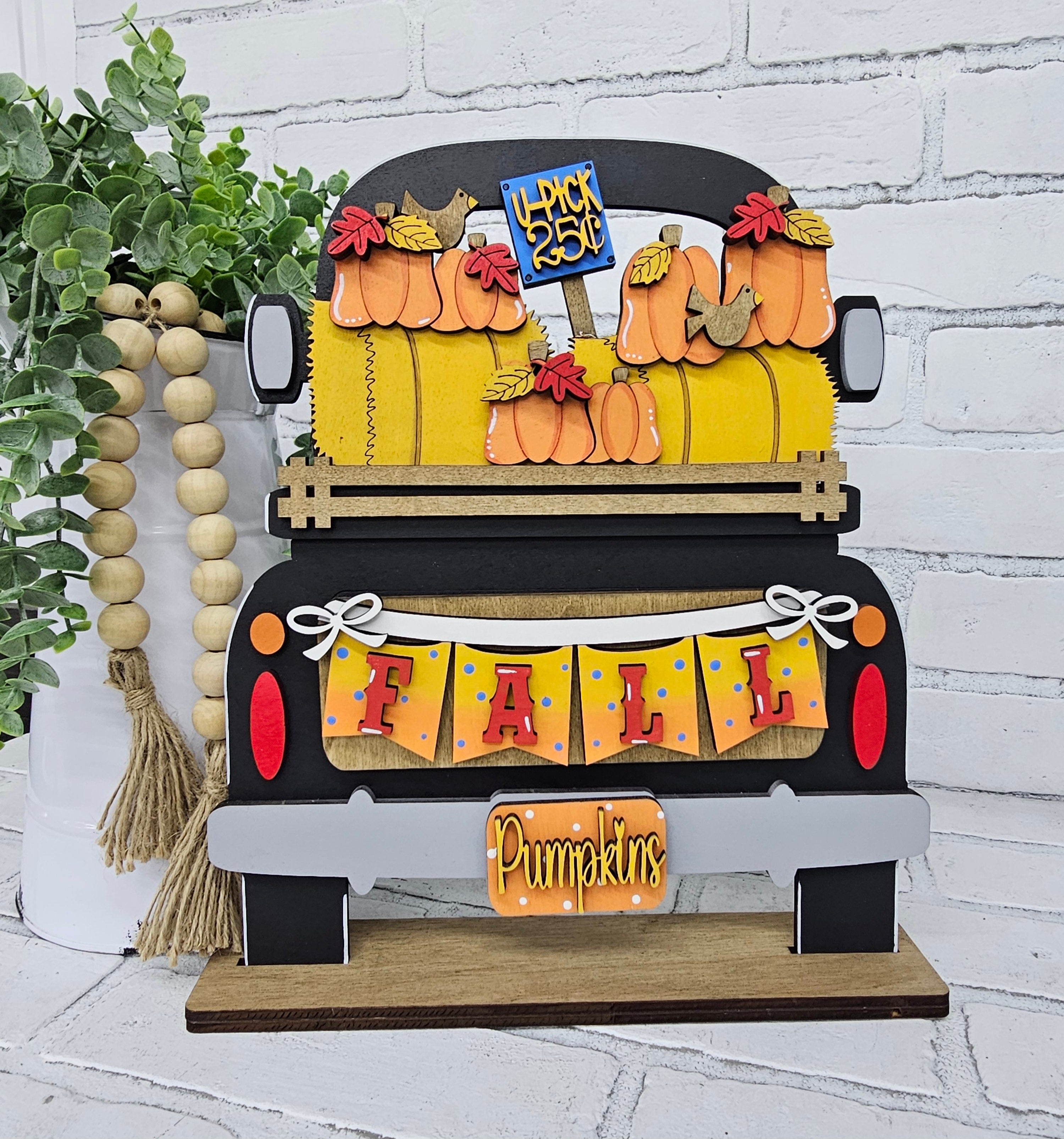 Fall Pumpkin/Hay Truck Inserts – Teal Moon Creations