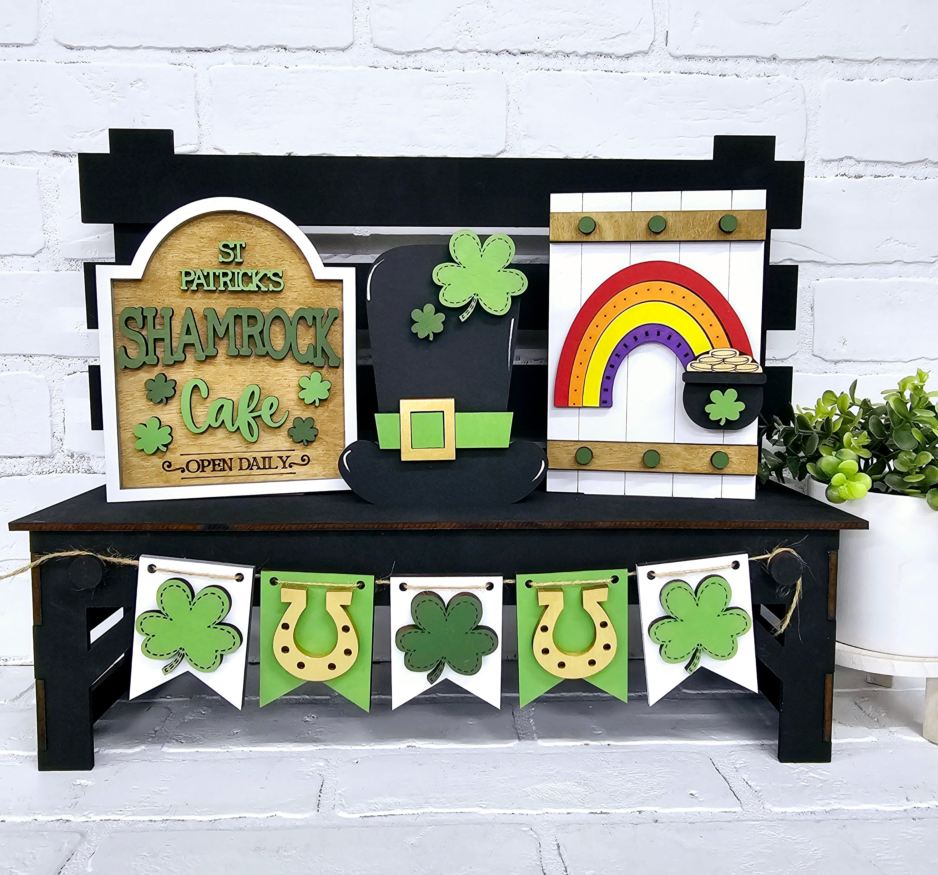 St. Patrick's Day Bench Inserts – Teal Moon Creations