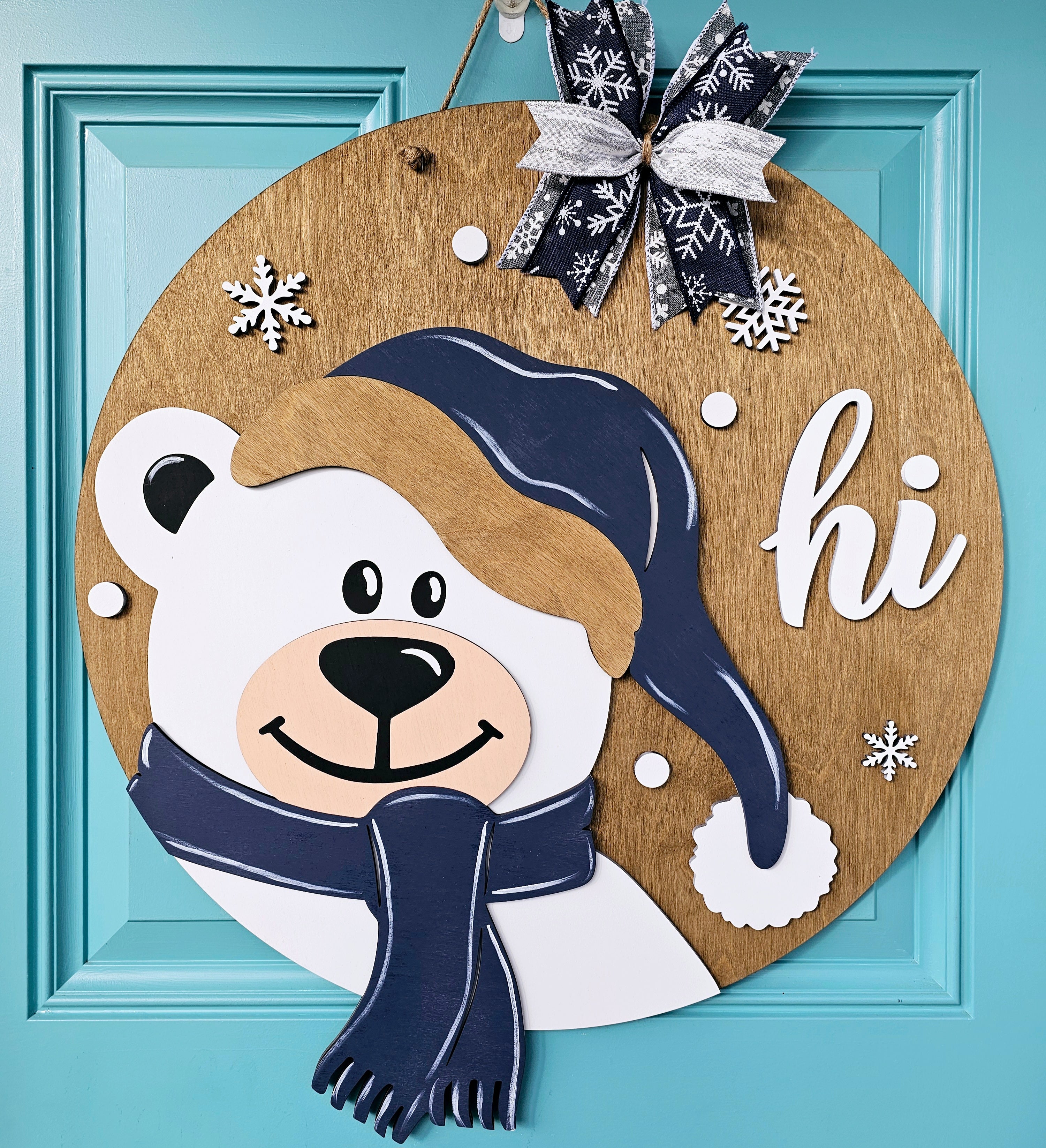 Polar Bear Door Hanger – Teal Moon Creations