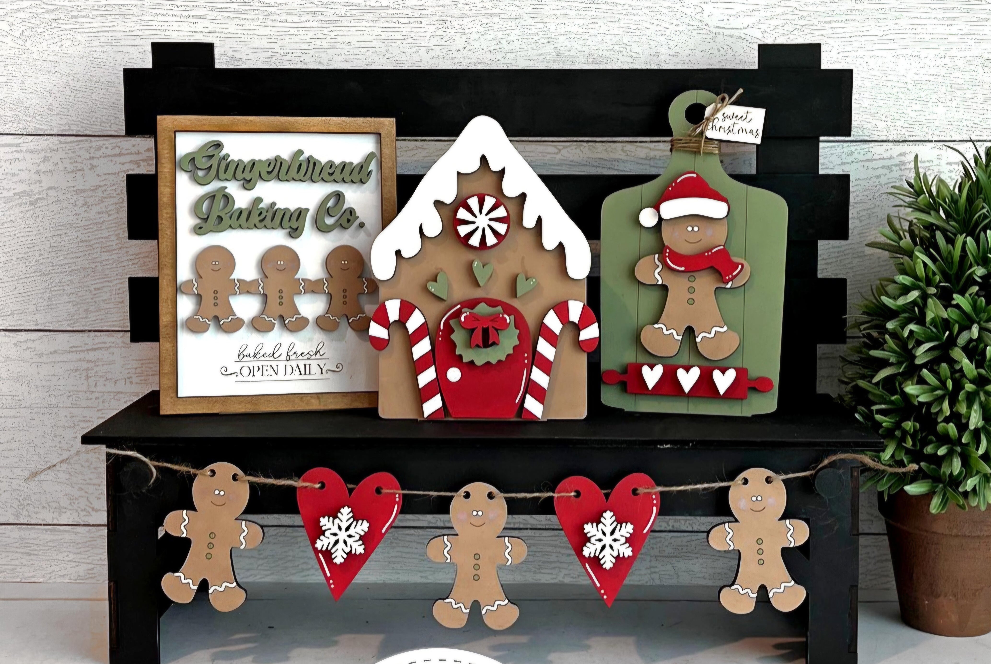 Gingerbread Bench Inserts – Teal Moon Creations