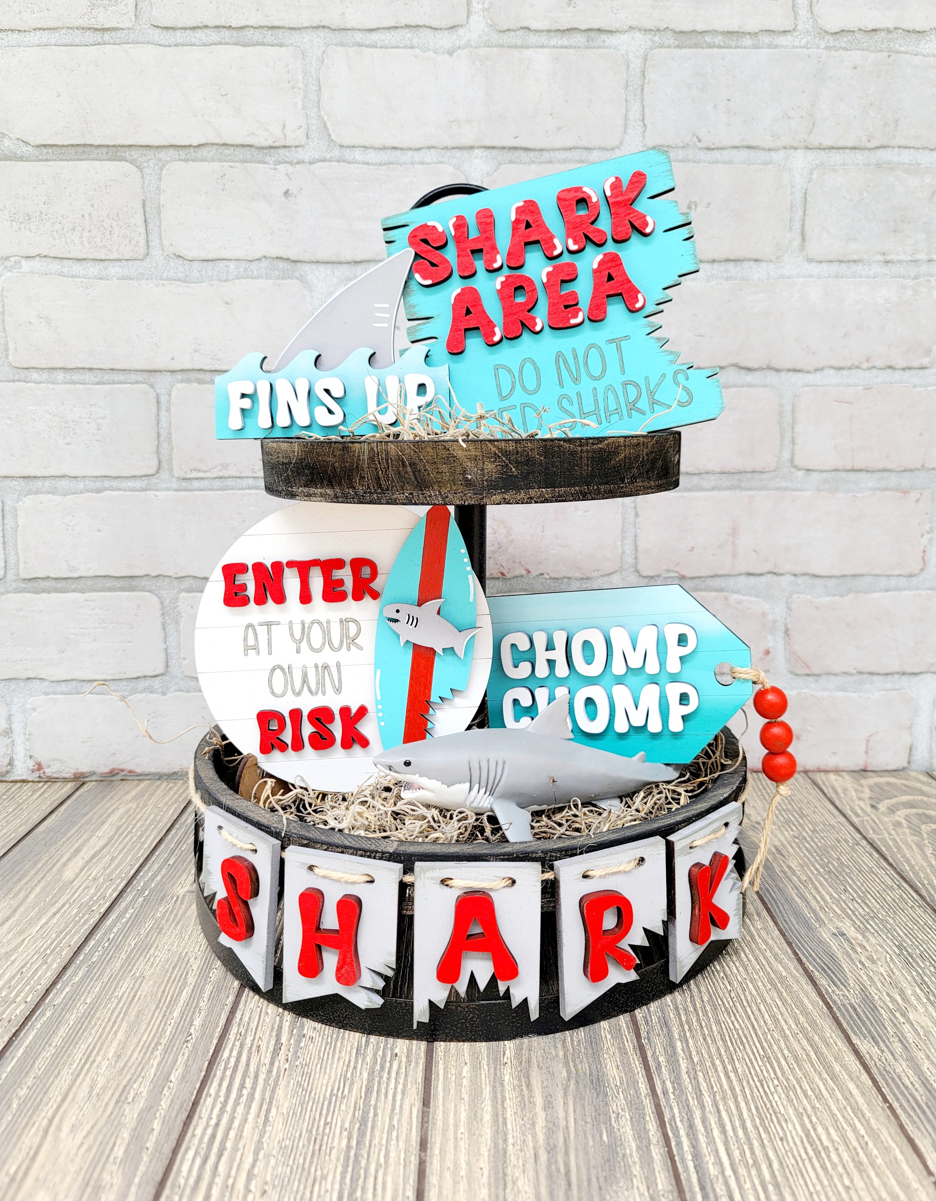 Shark Tiered Tray Set – Teal Moon Creations