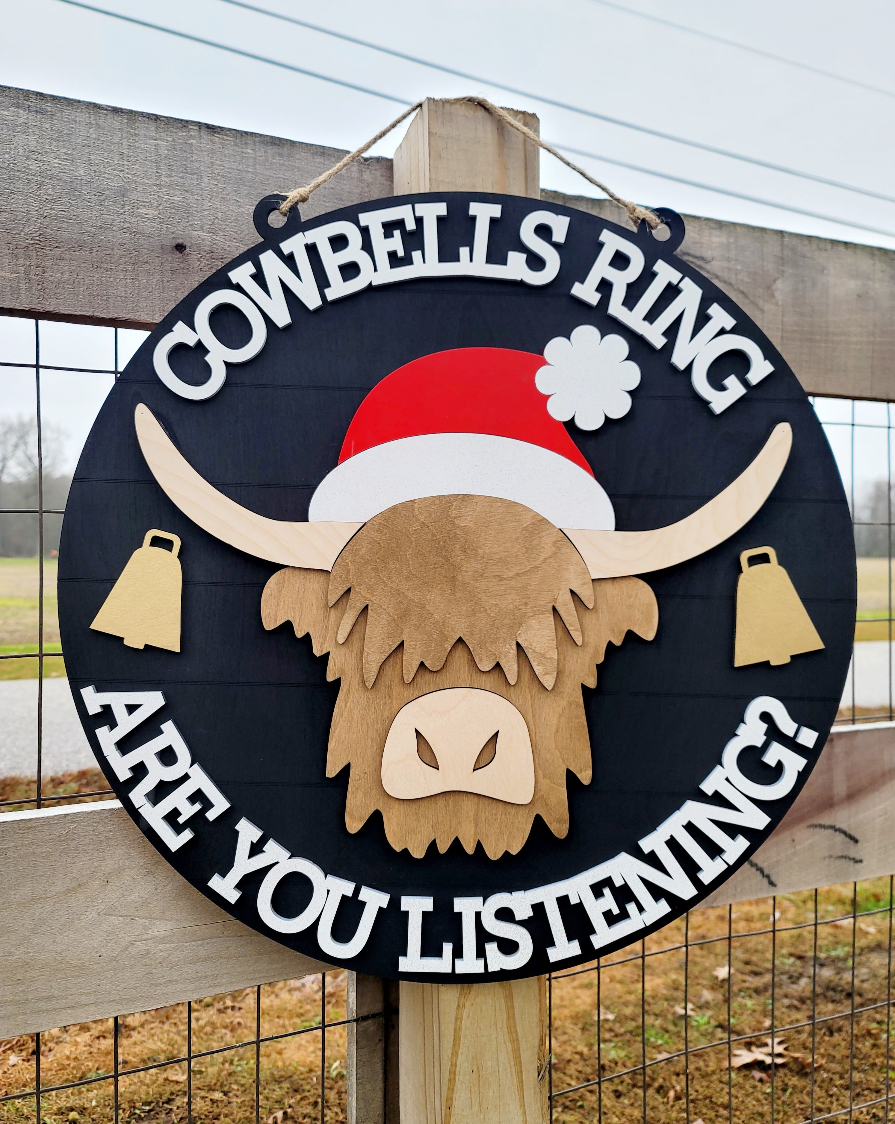 Cowbells Ring Are You Listening Door Hanger- wholesale – Teal Moon ...