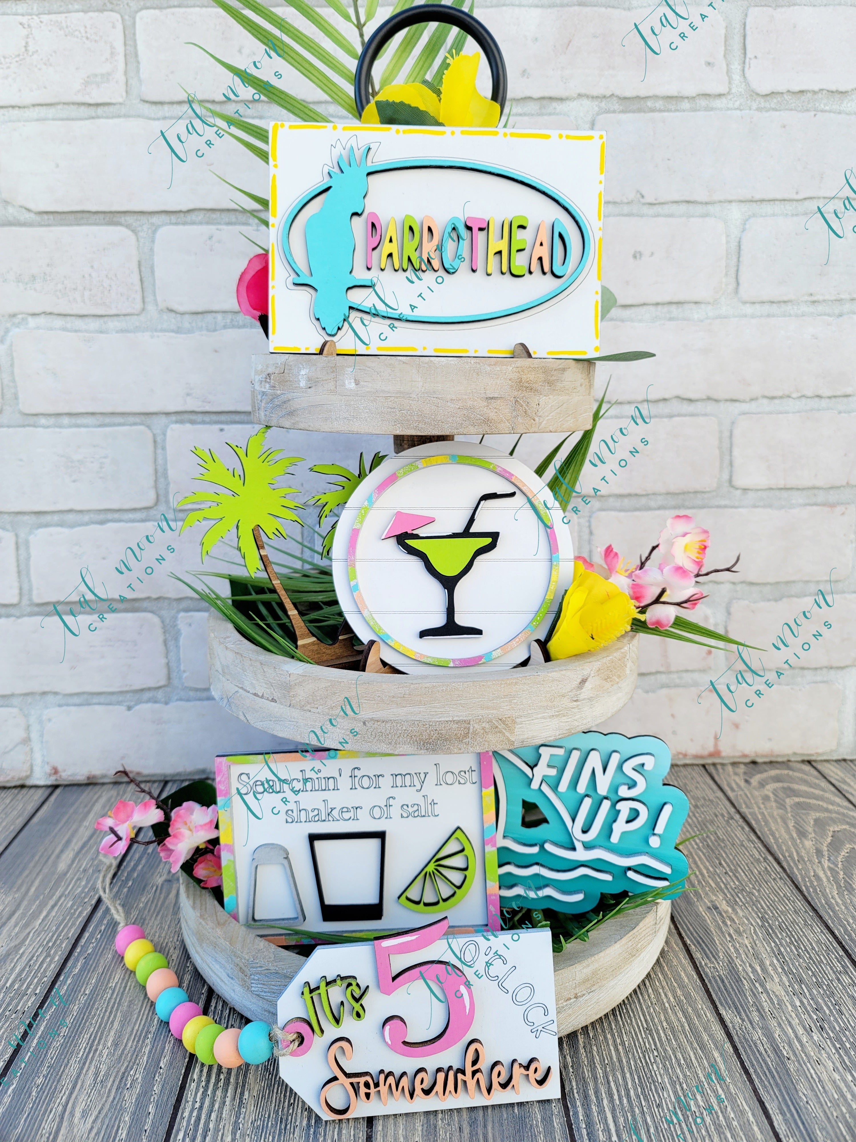 Jimmy Buffett Tiered Tray Set- wholesale – Teal Moon Creations
